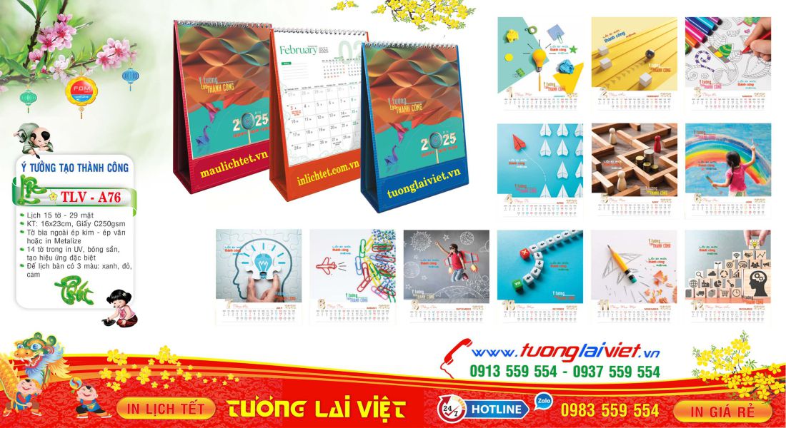 In Lịch Để Bàn Đẹp giá rẻ » Lịch Bloc Khổ Đại ☝️